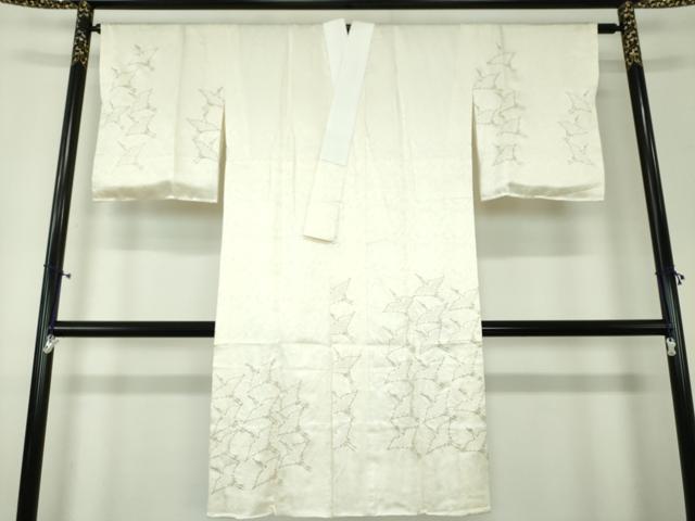 平和屋着物●上質な長襦袢　袷　絞り　群れ鶴　金彩　正絹　逸品　未使用　DAAX4425ps