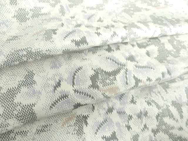 平和屋着物●上質な紬　草花文　正絹　逸品　DAAX4440ps