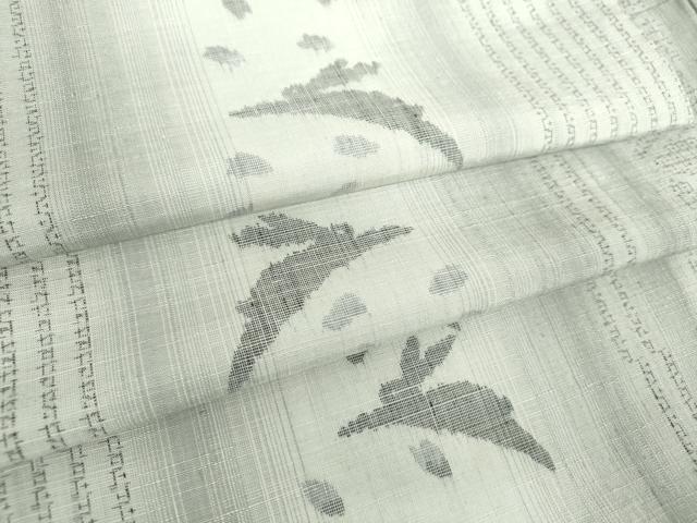 平和屋着物●結城紬　奥順　はたおり娘　80亀甲　跳兎　舞桜　間道　正絹　逸品　DAAX4462ps