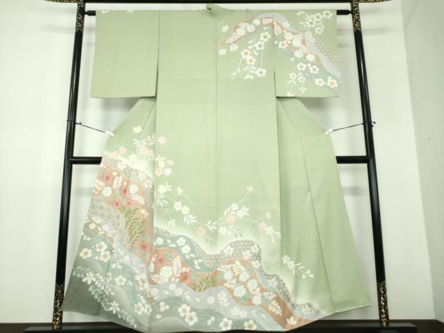 平和屋着物●訪問着　絞り　辻が花　暈し染め　金彩　正絹　逸品　DAAX4472ps