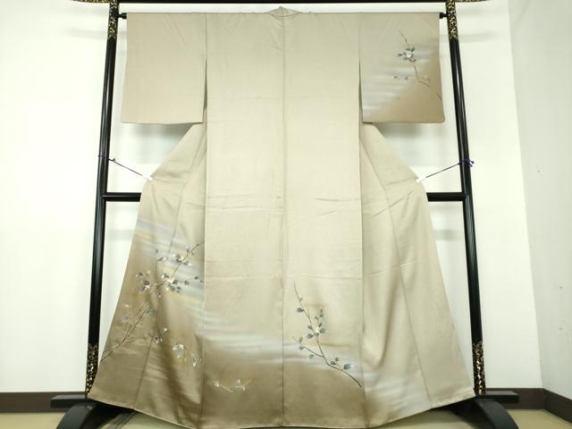 平和屋着物●訪問着　南天文　暈し染め　金彩　正絹　逸品　DAAX4479ps