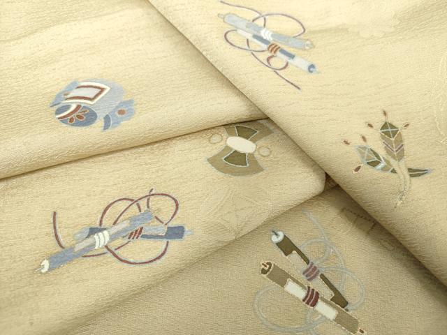 平和屋着物●上質な小紋　宝尽くし　金彩　正絹　逸品　DAAX4487ps