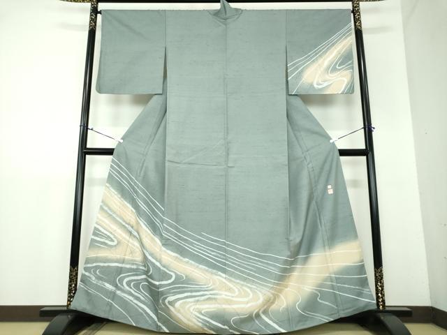 平和屋着物●現代の名工 京友禅 村田道宣 石川県指定無形文化財 牛首紬 白山工房 手織 訪問着 ろうけつ染 さが美扱 正絹 逸品 DAAX4488ps