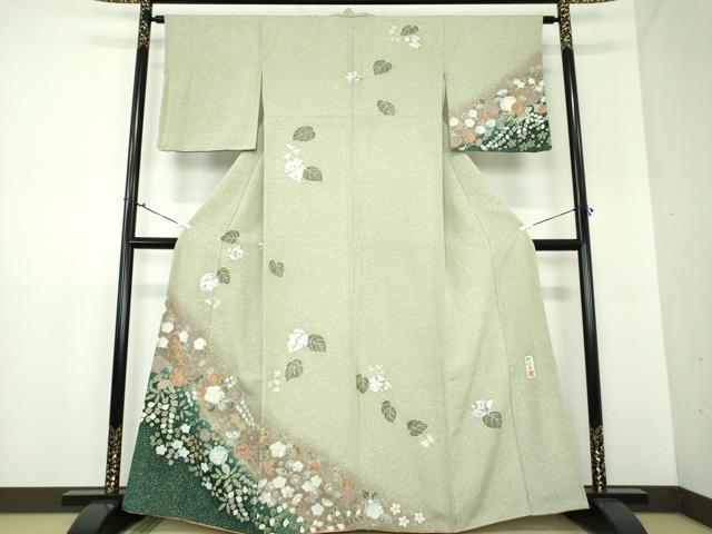 平和屋着物●訪問着　作家物　辻が花　暈し染め　正絹　逸品　DAAX4489ps