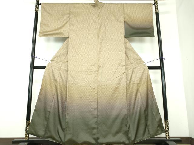 平和屋着物●訪問着　お召地　菱文　暈し染め　鈴乃屋扱い　正絹　逸品　DAAX4513ps