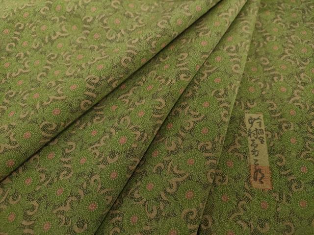 平和屋着物●重要無形文化財　人間国宝　中村勇二郎　江戸小紋　古代菊　正絹　逸品　DAAX4520ps