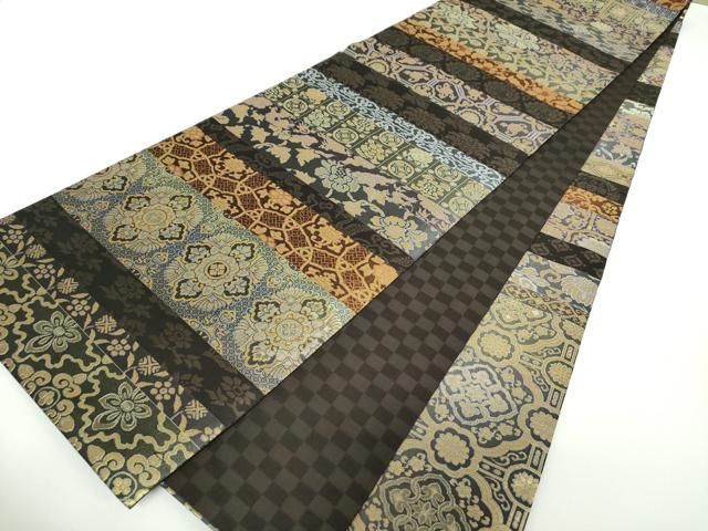 平和屋着物●全景全通柄袋帯　吉祥百八段　金糸　さが美扱い　正絹　逸品　DAAX4565ps