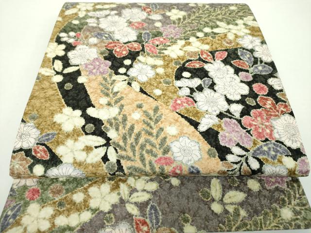 平和屋着物●全通柄京袋帯　辻が花　正絹　逸品　DAAX4586ps