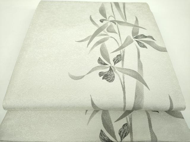 平和屋着物●全通柄袋帯　草花文　正絹　逸品　DAAX4594ps