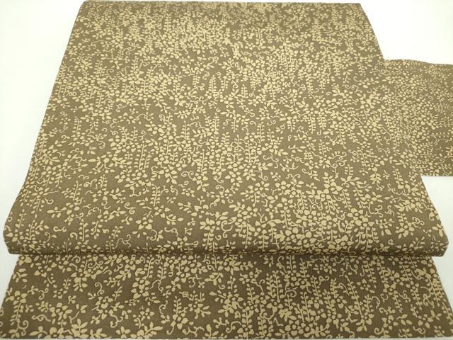 平和屋着物●全通柄九寸名古屋帯　草花文　正絹　逸品　未使用　DAAX4613ps