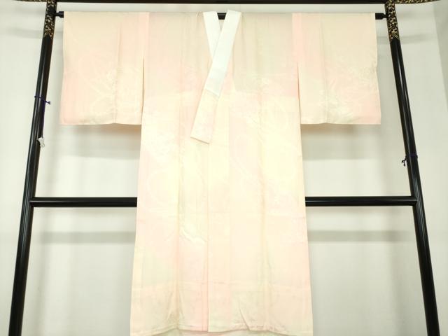 平和屋着物●上質な長襦袢　無双仕立て　短冊花地紋　暈し染め　正絹　逸品　未使用　DAAX4659ps