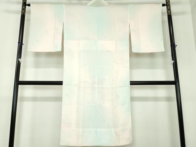 平和屋着物●上質な長襦袢　無双仕立て　雲取り菊地紋　暈し染め　正絹　逸品　DAAX4665ps