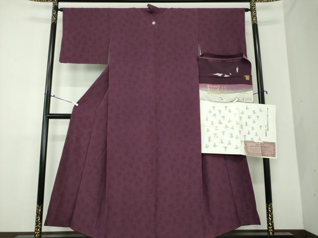 平和屋着物●重要無形文化財 人間国宝 中村勇二郎 江戸小紋 国宝平等院雲中供養菩薩像五十二  配置図・反端・証紙付 正絹 逸品 DAAX4710ps