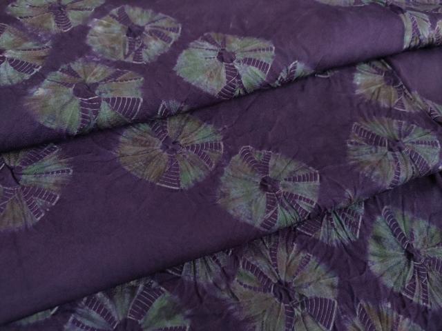 平和屋着物●上質な小紋　手しぼり　斜線文　反端付き　正絹　逸品　未使用　DAAX4713ps