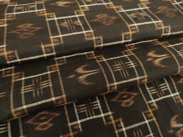 平和屋着物●国指定重要無形文化財　本場久米島紬　手織　トゥイグヮー　正絹　逸品　DAAX4726ps