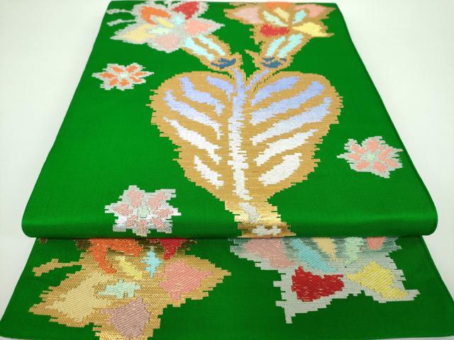 平和屋着物●六通柄　本袋帯　龍村平蔵柄　モール一房文錦　金銀糸　正絹　逸品　DAAX4750ps