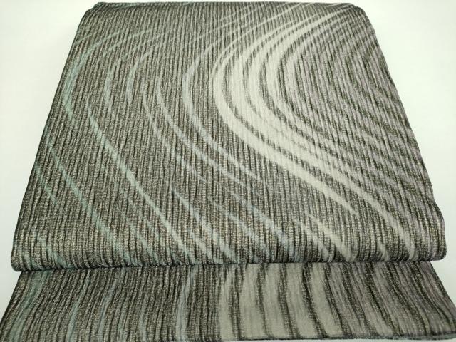 平和屋着物●全通柄袋帯　流水文　金糸　正絹　逸品　DAAX4832ps