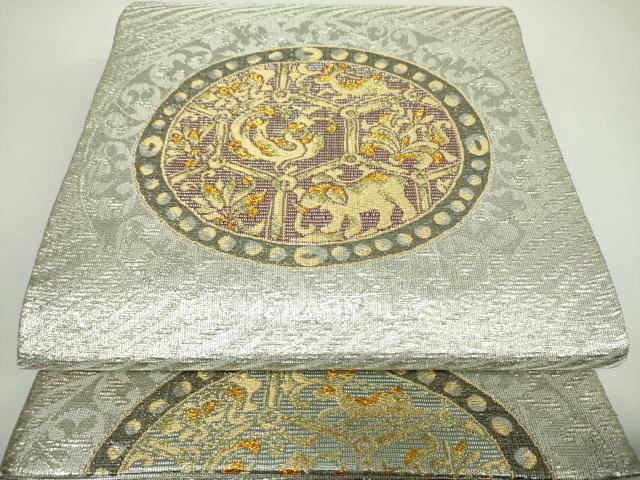 平和屋着物●六通柄袋帯　藤ノ木金銅鳥　金銀糸　正絹　逸品　DAAX4874ps