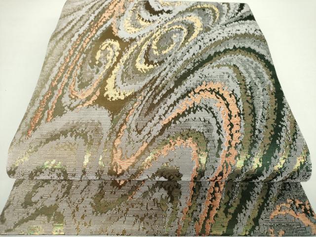 平和屋着物●両面　六通柄袋帯　流水文　鈴乃屋扱い　正絹　逸品　DAAX4898ps