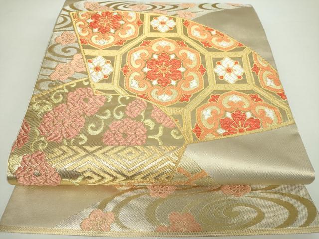 平和屋着物●西陣　川島織物　六通柄　本袋帯　地紙蜀江花文　金銀糸　正絹　逸品　DAAX4908ps