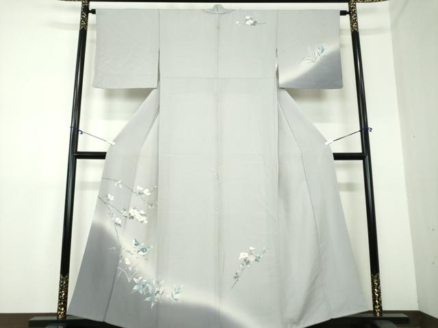平和屋着物●訪問着　友禅　花鳥文　暈し染め　正絹　逸品　DAAX4961ps