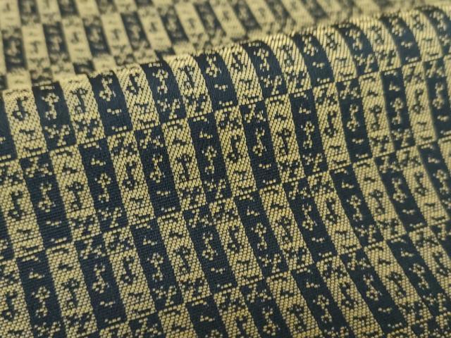 平和屋着物●上質なお召　市松文様　正絹　逸品　DAAX4999ps 平和屋着物○上質なお召 市松文様 正絹 逸品 DAAX4999ps