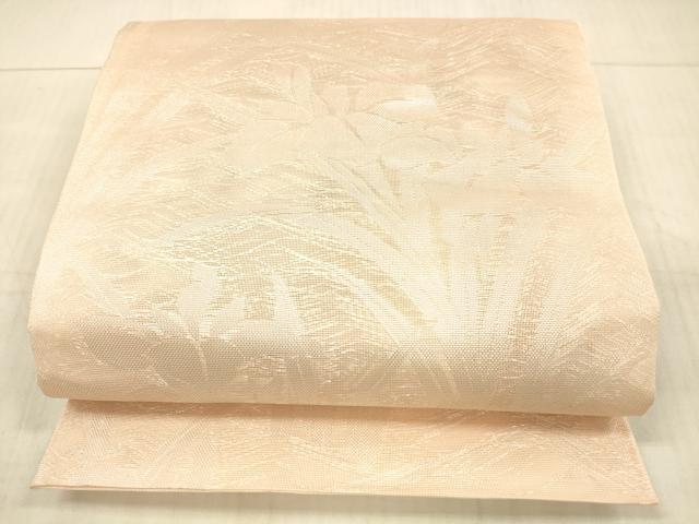 平和屋着物＊夏物　六通柄袋帯　杜若　銀糸　正絹　逸品　DAAX5531cm