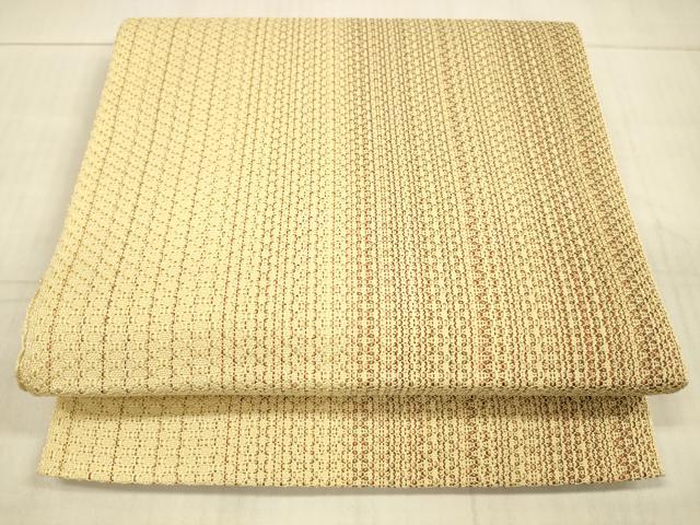 平和屋着物＊夏物　八寸名古屋帯　間道　逸品　DAAX5554cm