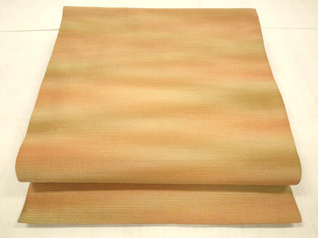 平和屋着物●爪掻き本綴れ　八寸名古屋帯　霞文　正絹　逸品　DAAX5637cm