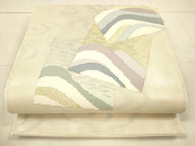 平和屋着物＊夏物　太鼓柄　本袋帯　流水文　金銀糸　正絹　逸品　DAAX5726cm