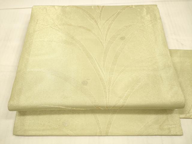 平和屋着物＊夏物　九寸名古屋帯　露草文　金銀糸　正絹　逸品　DAAX5729cm