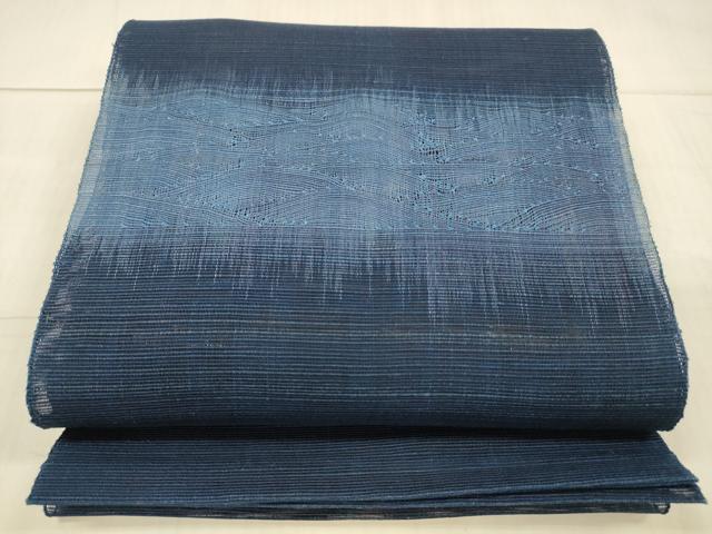 平和屋着物＊夏物　八寸名古屋帯　流水文　正絹　逸品　DAAX5733cm