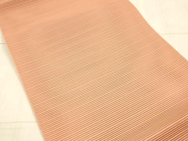 平和屋着物＊夏物 絽綴れ 八寸名古屋帯 甚三紅色 正絹 逸品