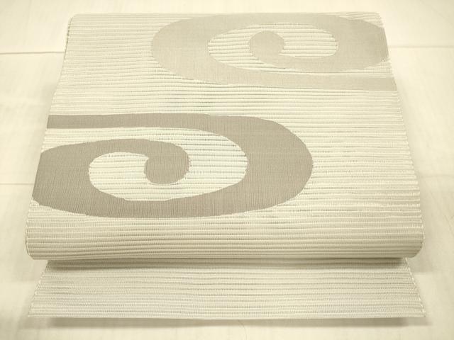 平和屋着物＊夏物　絽綴れ　八寸名古屋帯　流水文　正絹　逸品　DAAX5750cm