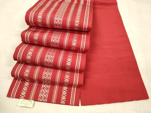 平和屋着物●本場筑前博多織　半幅帯　献上　証紙付き　正絹　逸品　DAAX5787cm