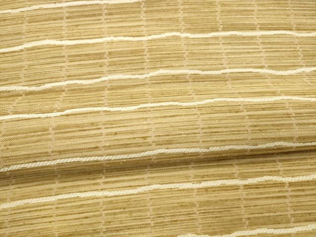 平和屋着物○両面 全通柄袋帯 よろけ縞 鱗地紋 正絹 逸品 DAAX5808cm