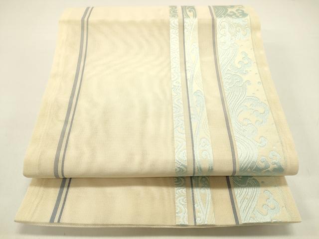 平和屋着物＊夏物　九寸名古屋帯　流水文　DAAX5884cm