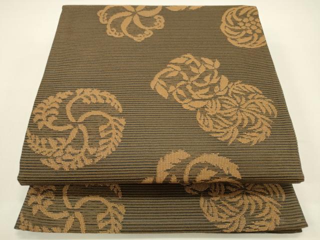 平和屋着物＊夏物　西陣　川島織物　六通柄　京袋帯　草花文　正絹　逸品　DAAX5887cm