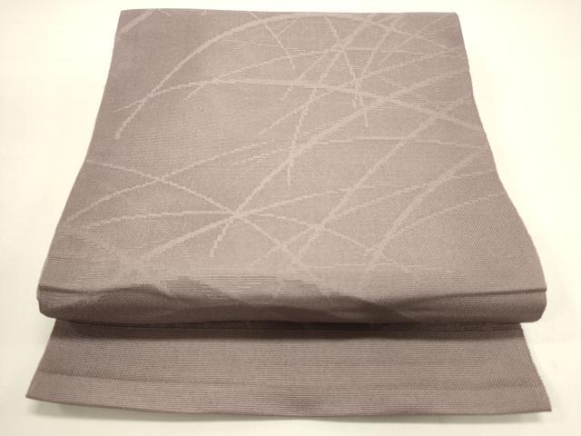 平和屋着物＊夏物　八寸名古屋帯　草葉文　紅藤色　DAAX5908cm