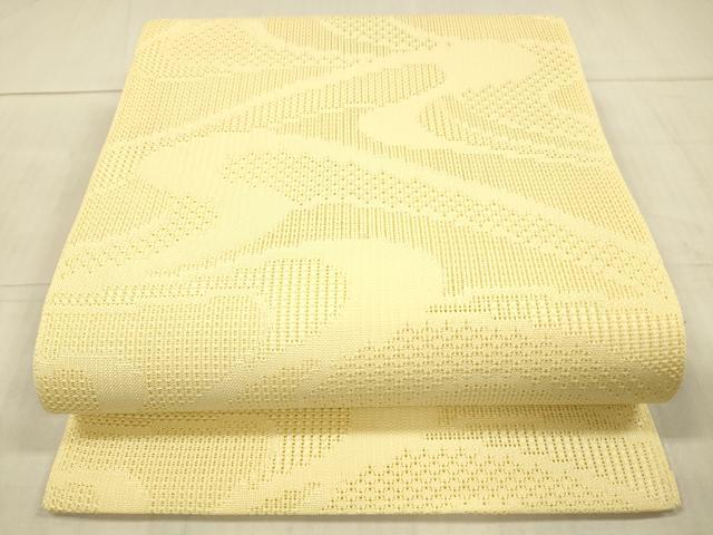 平和屋着物＊夏物　八寸名古屋帯　流水文　蜂蜜色　DAAX5925cm