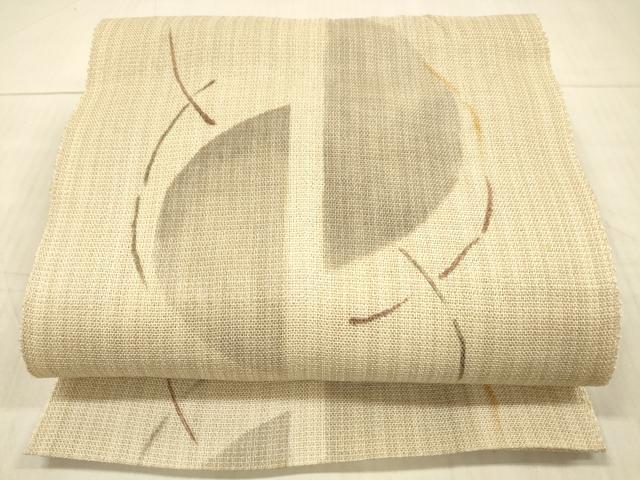 平和屋着物＊夏物　八寸名古屋帯　手描き　抽象文様　正絹　逸品　DAAX5947cm