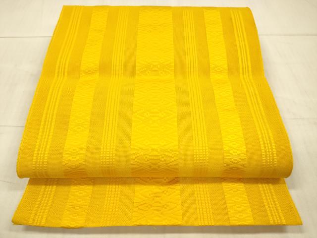 平和屋着物＊夏物　博多織　八寸名古屋帯　献上　向日葵色　DAAX5955cm