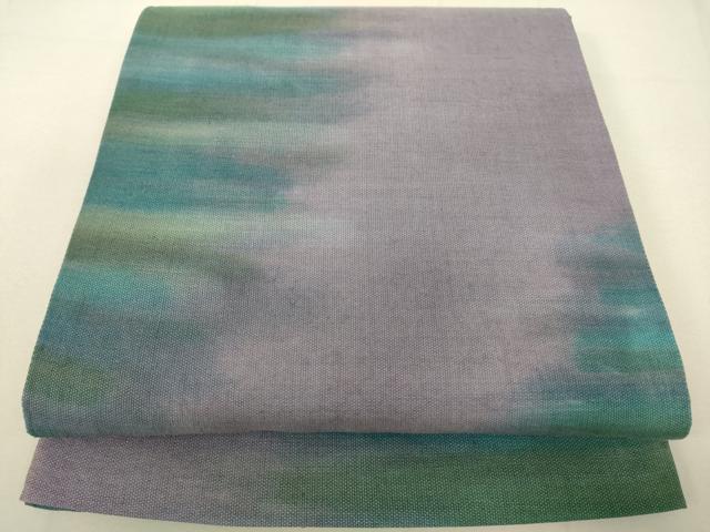 平和屋着物●全通柄袋帯　霞間道　正絹　逸品　DAAX8447du