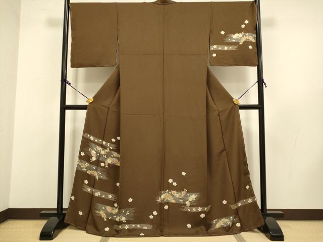 平和屋着物●訪問着　草花文　金彩　正絹　逸品　未使用　DAAX8510du