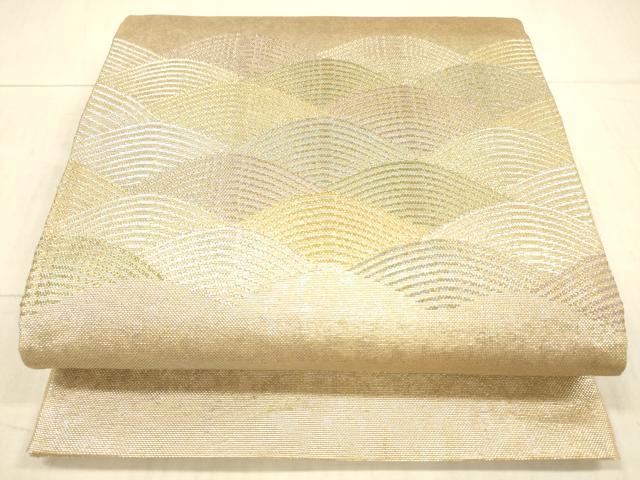 平和屋着物＊夏物　六通柄袋帯　流水文　金銀糸　正絹　逸品　DAAX8628cm