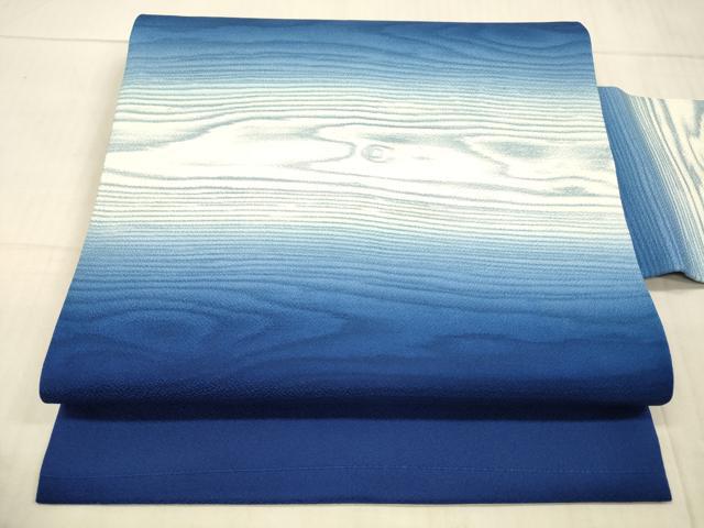 平和屋着物●九寸名古屋帯　作家物　杢目文　正絹　逸品　DAAX8752cm