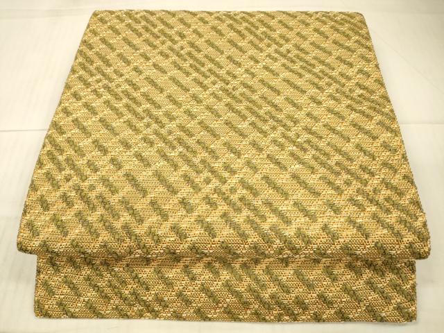 平和屋着物●八寸名古屋帯　抽象文様　正絹　逸品　DAAX8861cm