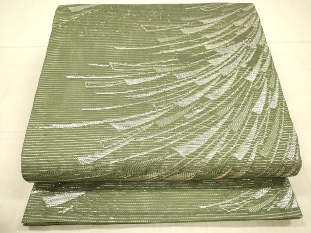 平和屋着物＊夏物　六通柄　京袋帯　抽象文様　銀糸　DAAX8925cm