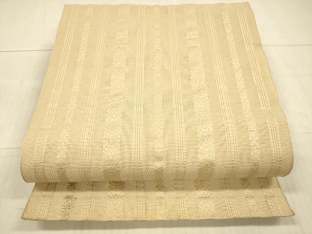 平和屋着物＊夏物　博多織　八寸名古屋帯　献上　丁子色　DAAX8942cm