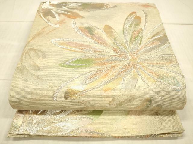 平和屋着物＊夏物　六通柄袋帯　舞花文　金銀糸　正絹　逸品　DAAX8978cm